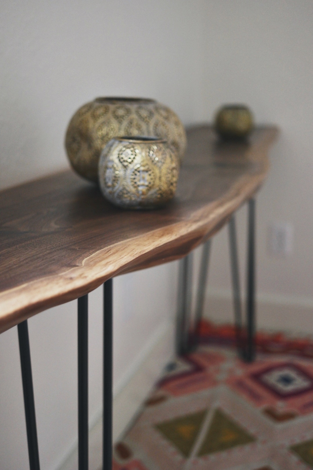 Live Edge Walnut Console Table 6ft Handmade Black Walnut Sofa Table ...