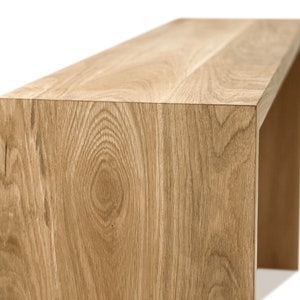 Modern Oak Waterfall Entry Table - Modern Wood Entry Table, TV Console ...