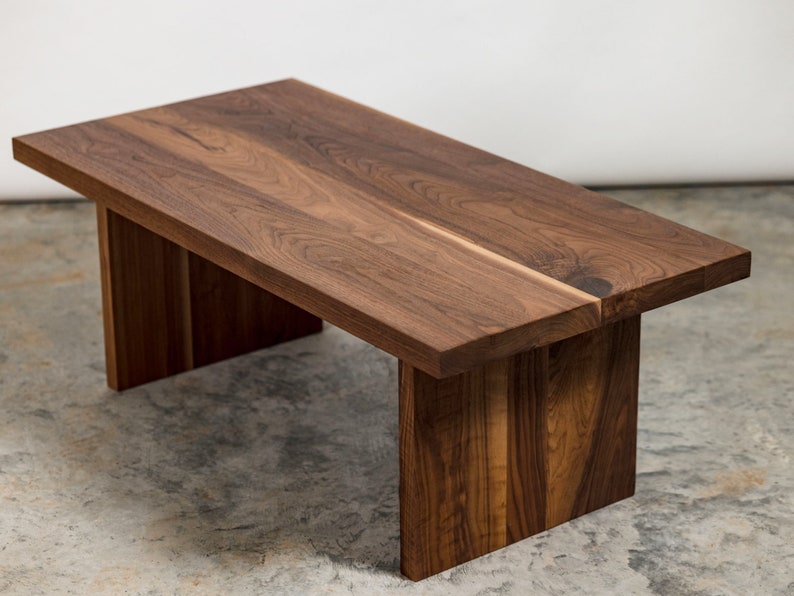 Black Walnut Coffee Table - Made to Order Solid Walnut Furniture Wooden ...