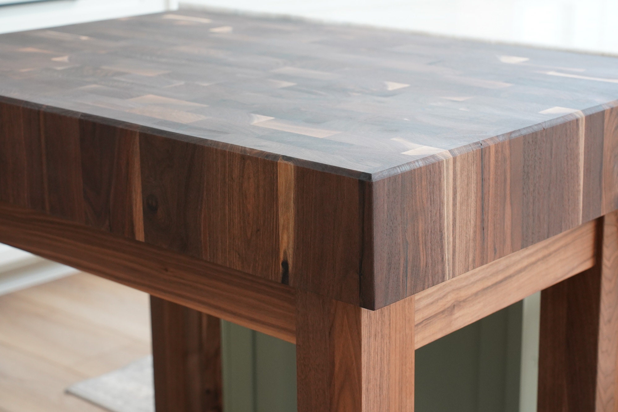 Walnut Kitchen Island Butcher Block Kitchen Island, Unique Butcher ...