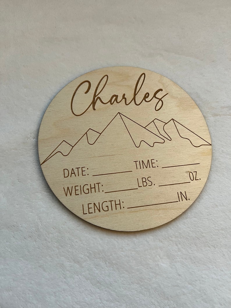 Newborn Announcement Sign Birth Announcement Sign Hospital - Etsy