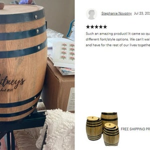 Wood Barrel Card Boxes for Wedding Receptions and Parties - 3 Sizes ...