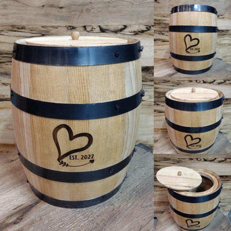 Wood Barrel Card Boxes for Wedding Receptions and Parties 3 - Etsy