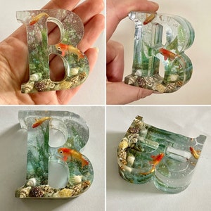 Handmade Resin Letters/alphabet With Fish Tank, Aquarium Scene. - Etsy