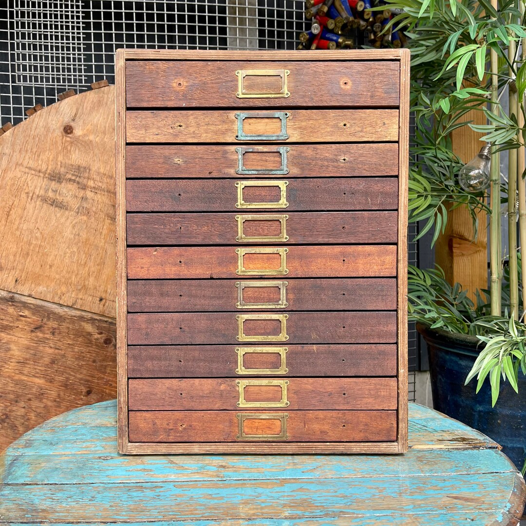 Vintage Printers Letterpress Cabinet With 11 Drawers. 35 - Etsy UK