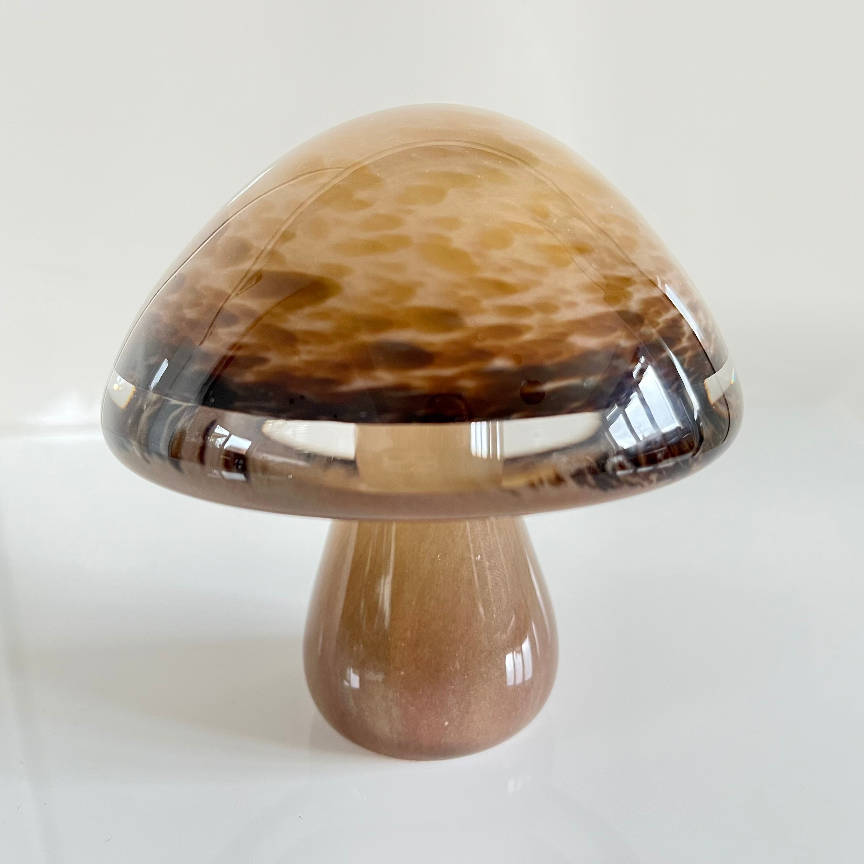 Glass Art Vintage Wedgwood art glass mushroom paperweight Signed Art ...