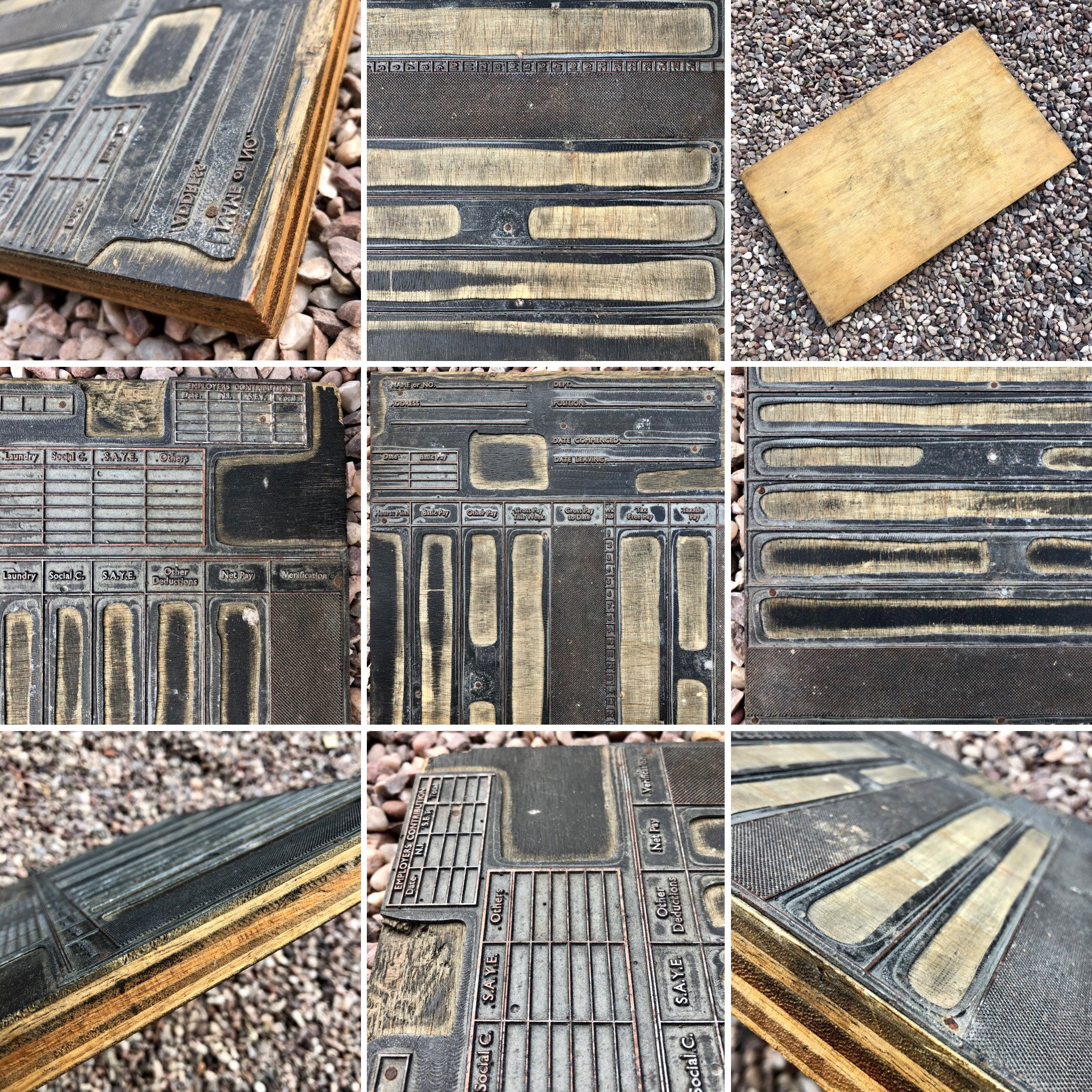 Job lot of large vintage printing blocks. Upcycle industrial | Etsy