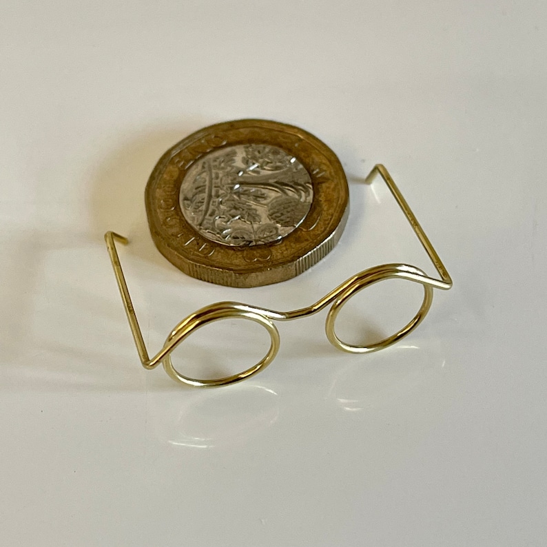 Miniature Gold Metal Doll Bear Reading Glasses. Three Sizes - Etsy