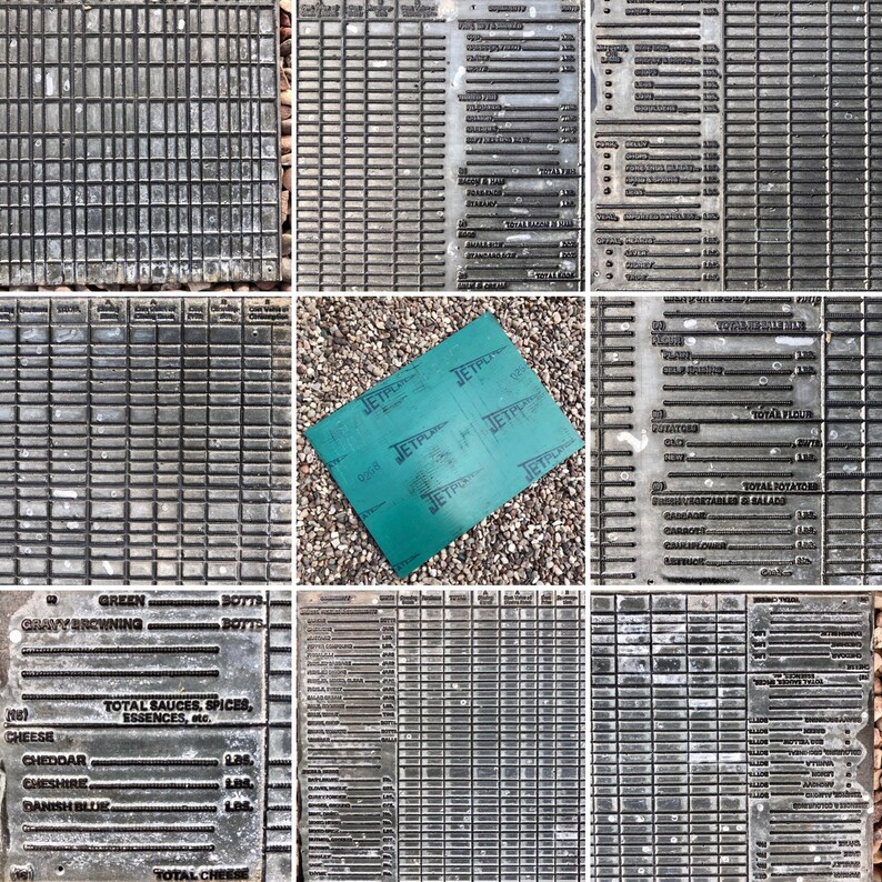 Job Lot of Large Vintage Printing Blocks. Upcycle Industrial | Etsy