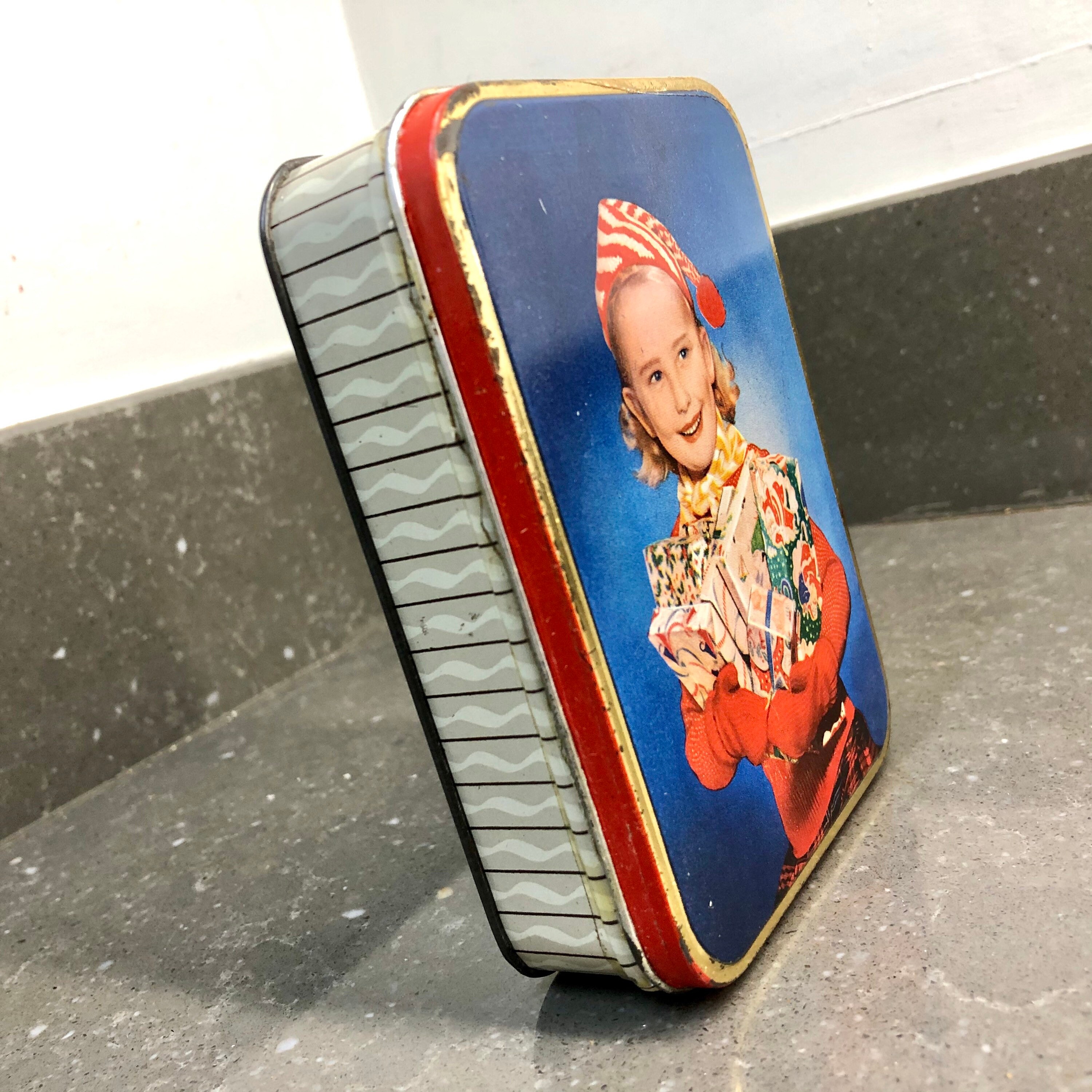 Vintage 1960s EDWARD SHARP Tin. Christmas Elf With Gifts - Etsy UK