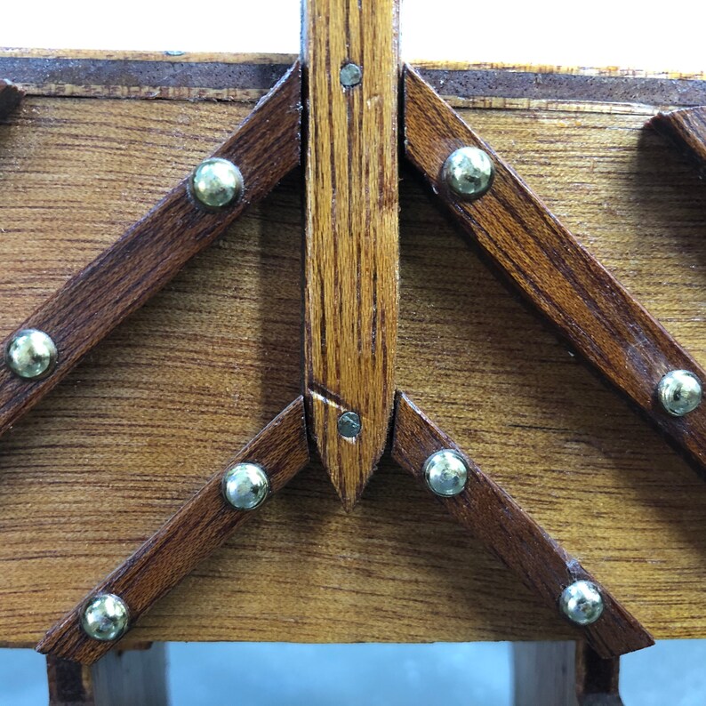 Vintage handmade miniature sewing box piggy bank | Etsy