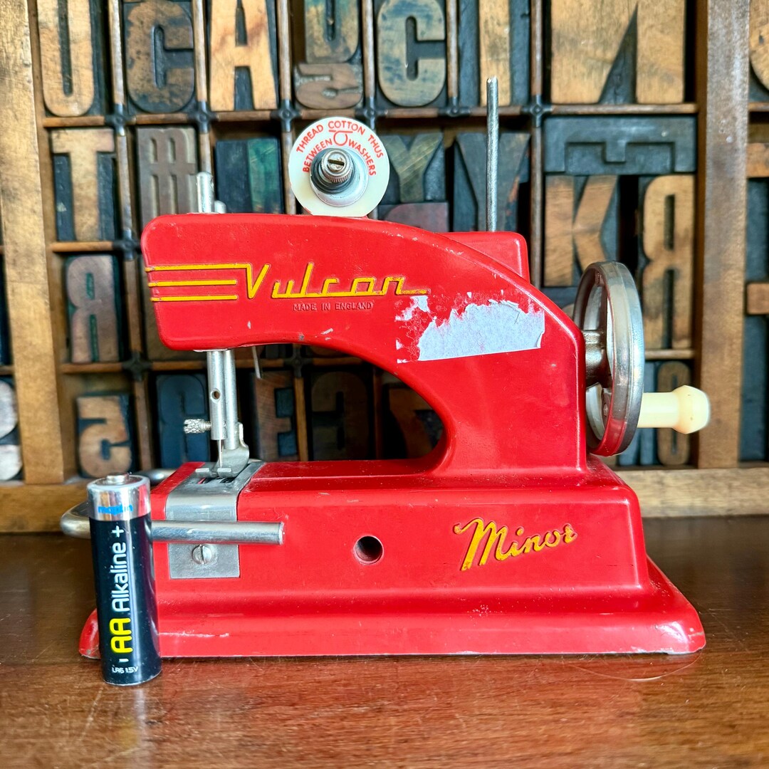 Vintage Miniature Vulcan Minor Toy Sewing Machine - Etsy