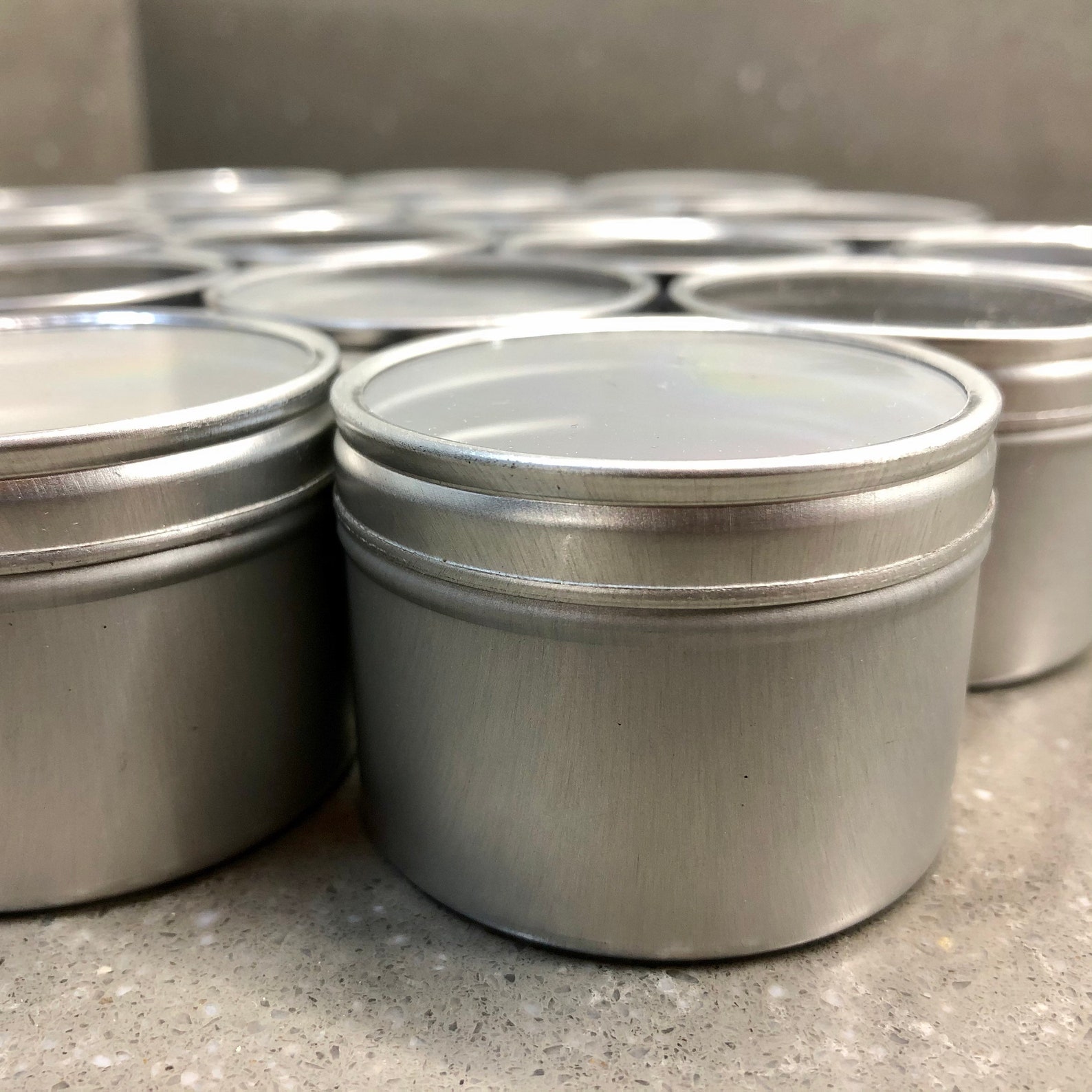 Small Round Metal Gift Tin With Clear Window Slip Lid. 48mm X - Etsy