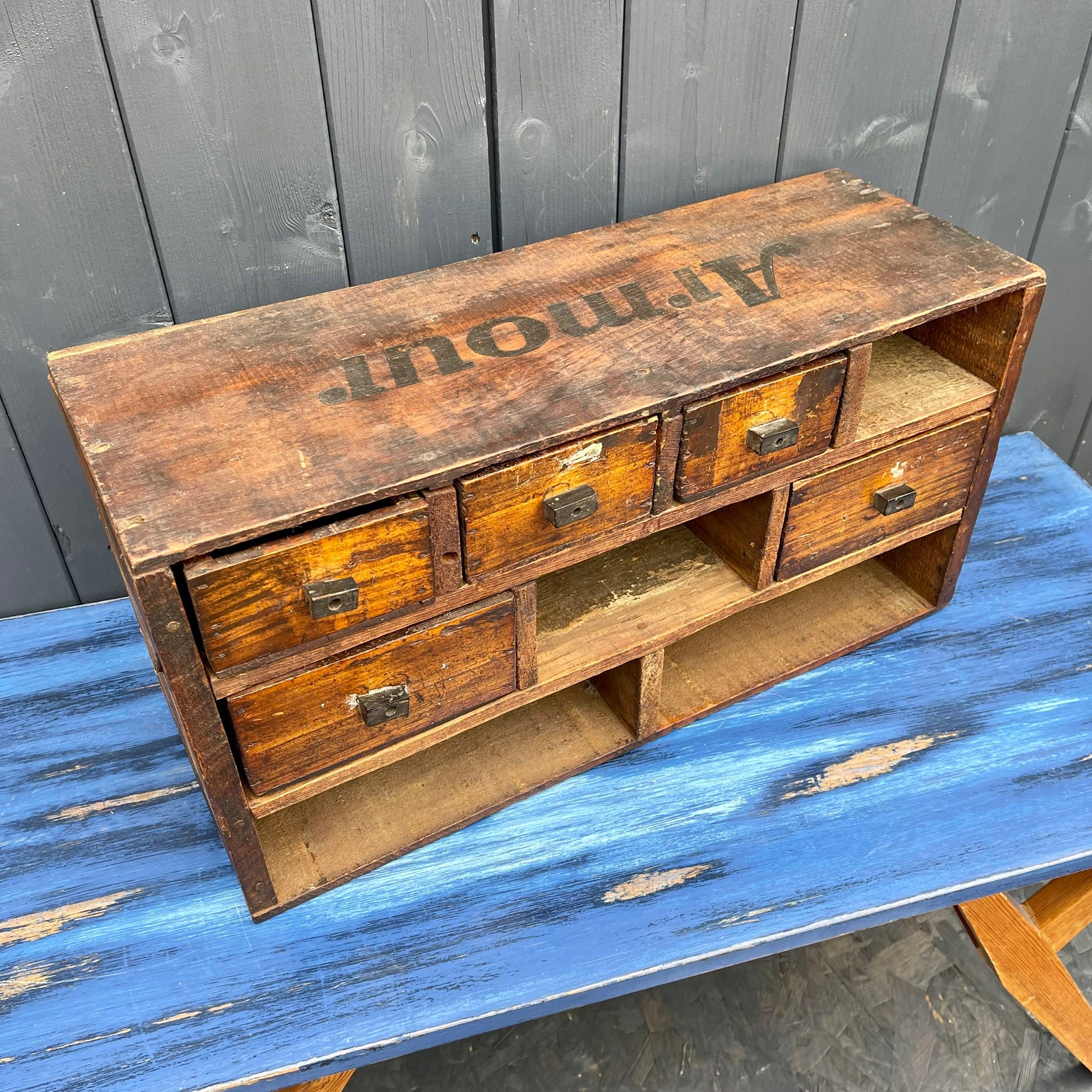 Small Rustic 5 Drawer Chest Made From Wooden Crates - Etsy