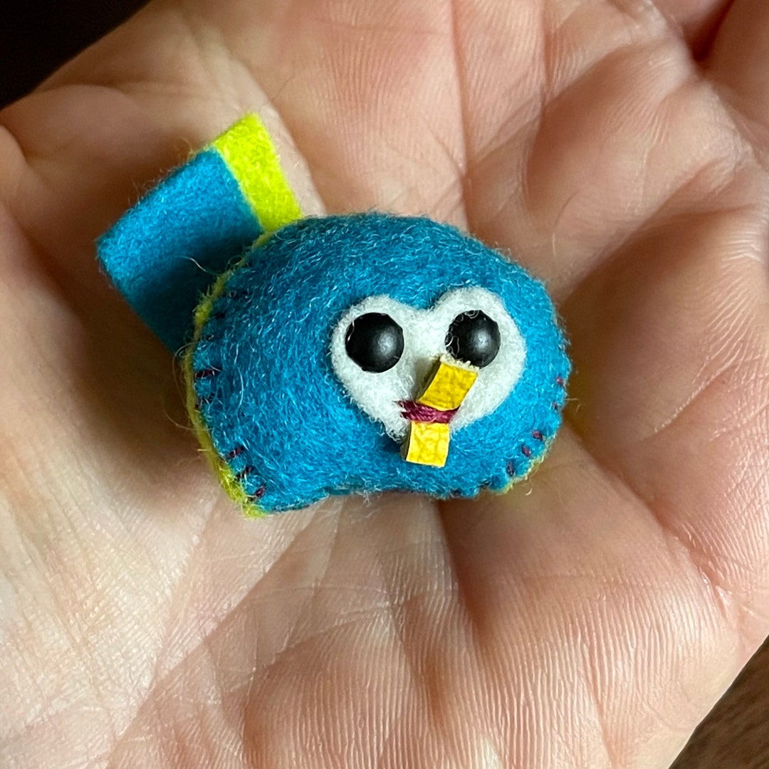 Miniature Handmade Felt Birds With Leather Beaks - Etsy