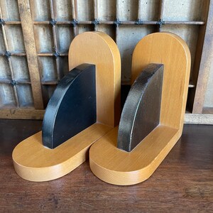 Vintage Art Deco Style Wooden Bookends - Etsy UK