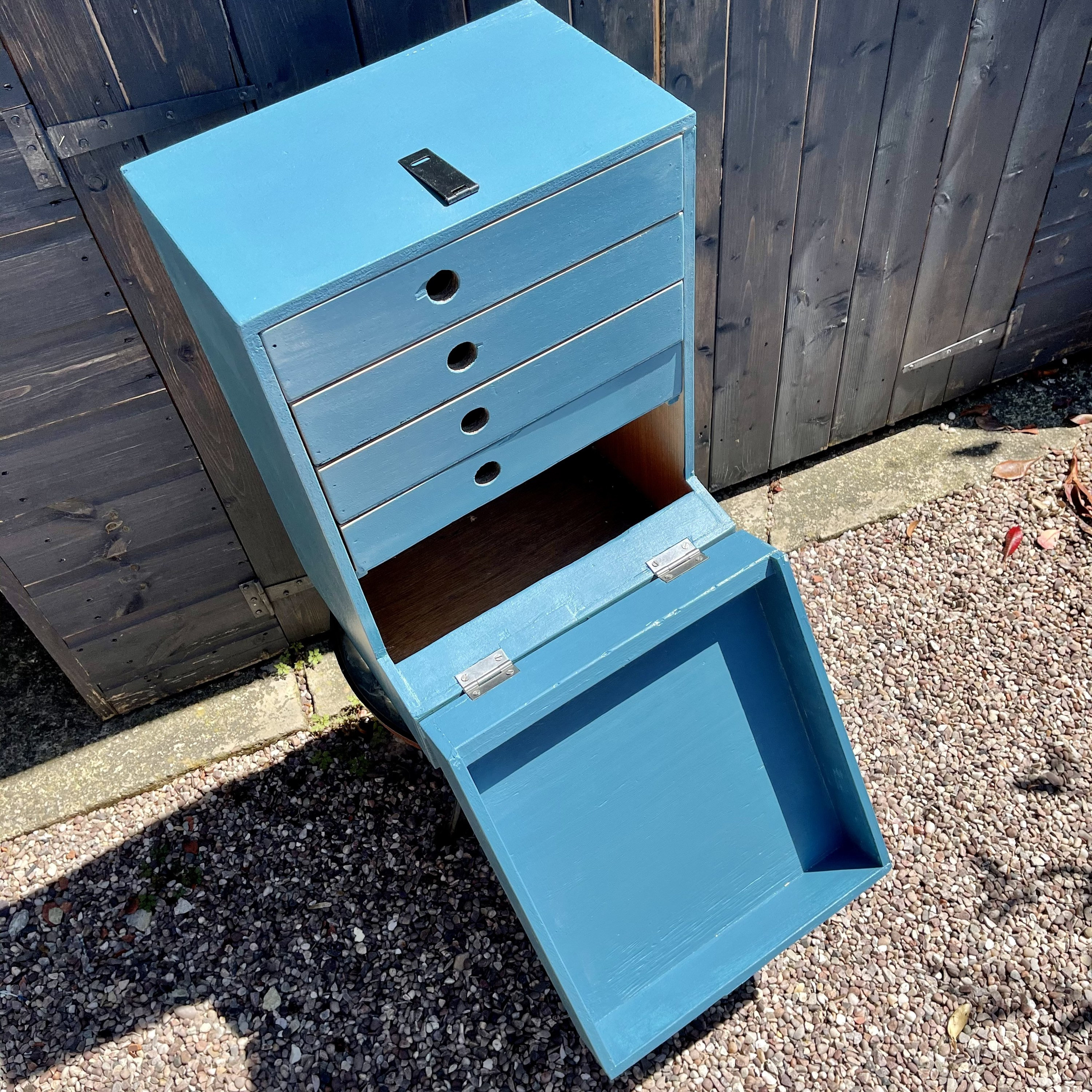 Vintage handmade wooden toolbox with 4 drawers | Etsy