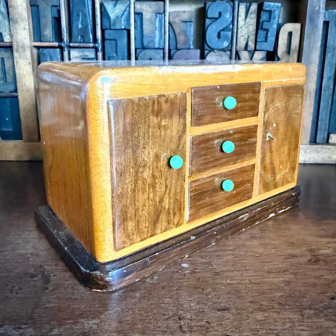Vintage Scratch Built Miniature Chest of Drawers, Money Box. - Etsy