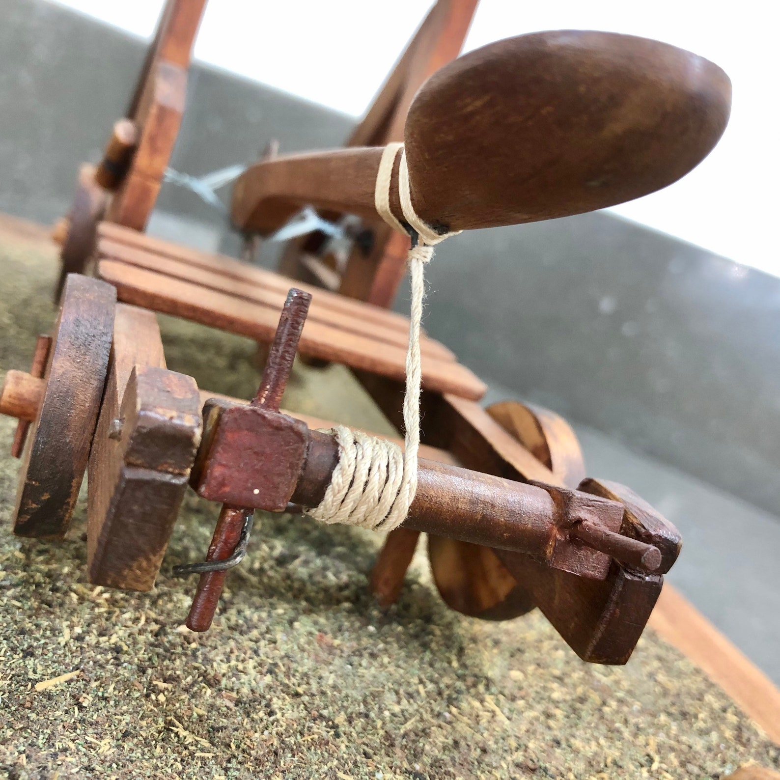 Vintage Handmade Miniature Wooden Catapult in Industrial Carry Case - Etsy