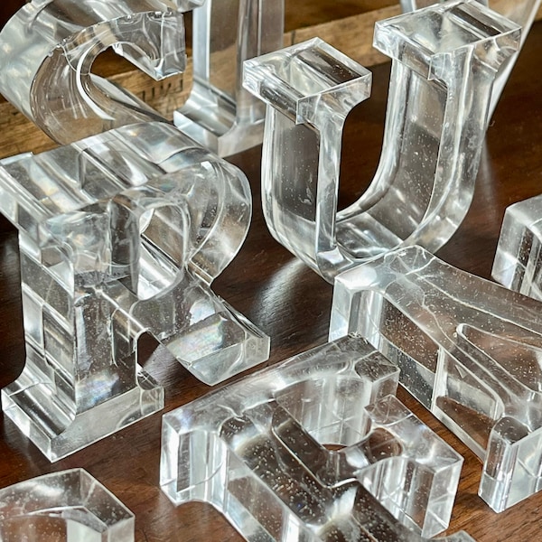 Glass Letters - Etsy