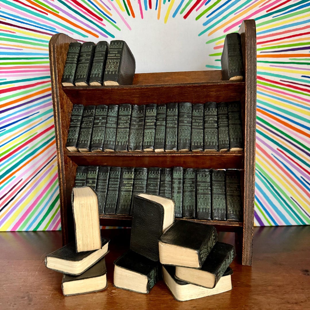 Full Set of 40 Miniature William Shakespeare Books and Bookshelf - Etsy