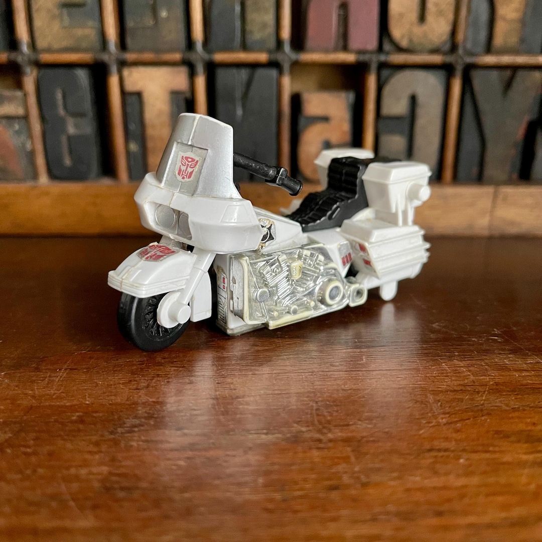 Vintage 1986 Autobot Protectorbot Transformer, Police Motorcycle - Etsy