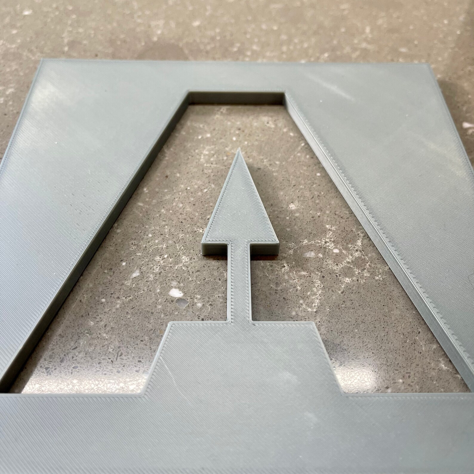 6 1/4” 3D Printed Letter Stencil. Initial A in Gunmetal Grey - Etsy