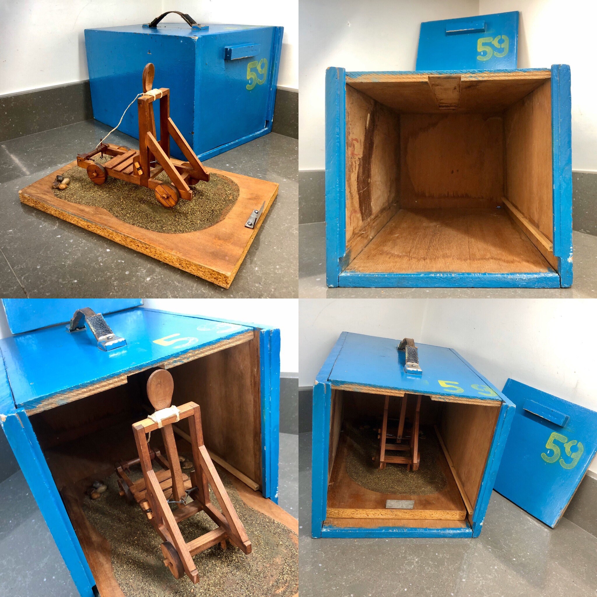 Vintage Handmade Miniature Wooden Catapult in Industrial Carry - Etsy ...