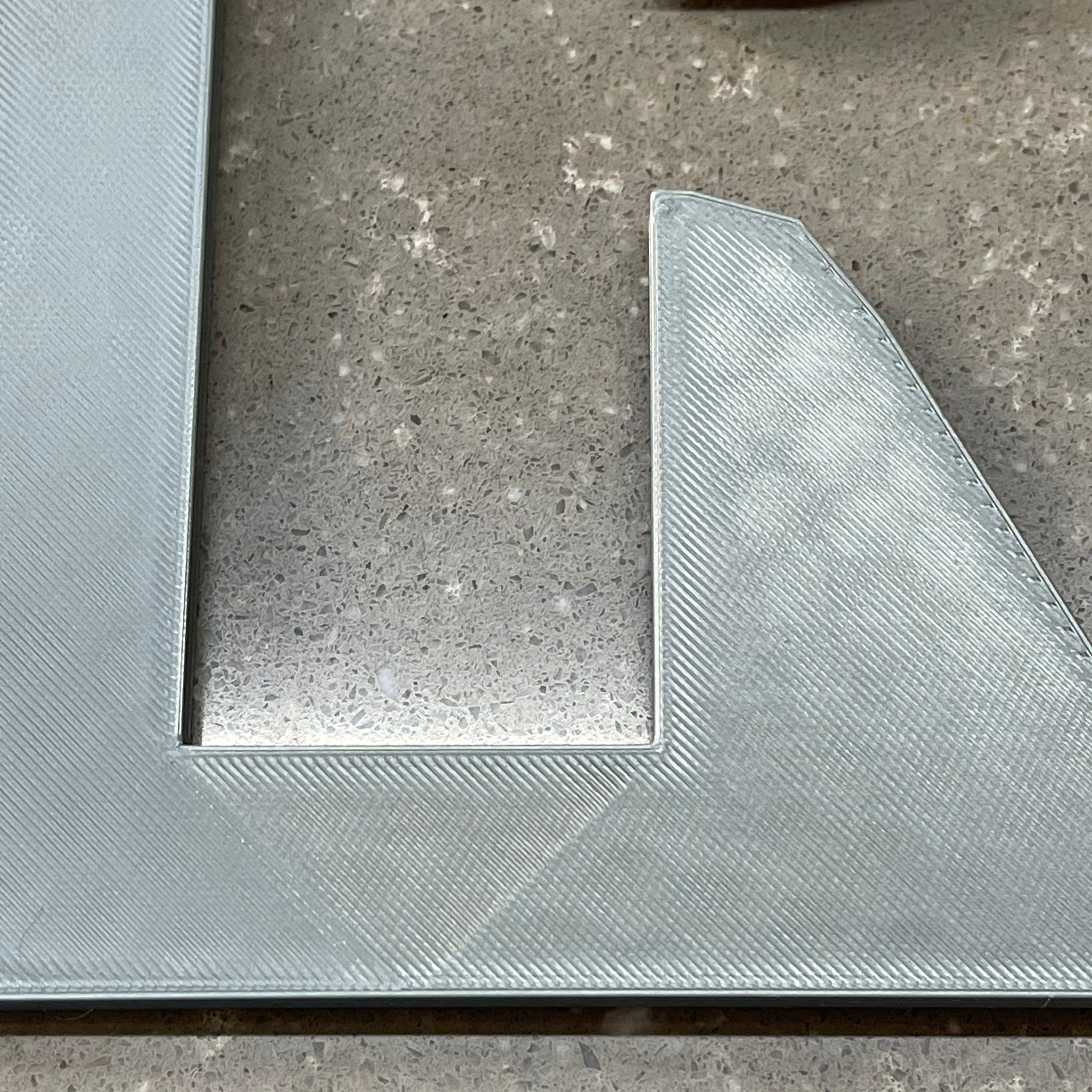 Large 3D printed letter stencil. Initial R in gunmetal grey | Etsy