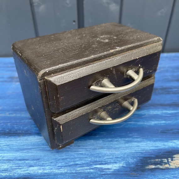 Vintage Handmade Miniature Chest of Drawers With Oversized - Etsy