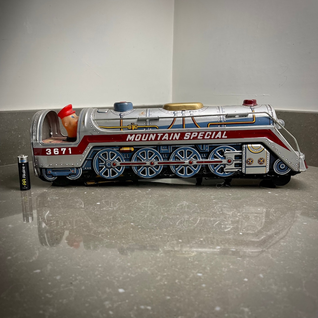 Large Vintage Japanese Tinplate Train. Mountain Special - Etsy