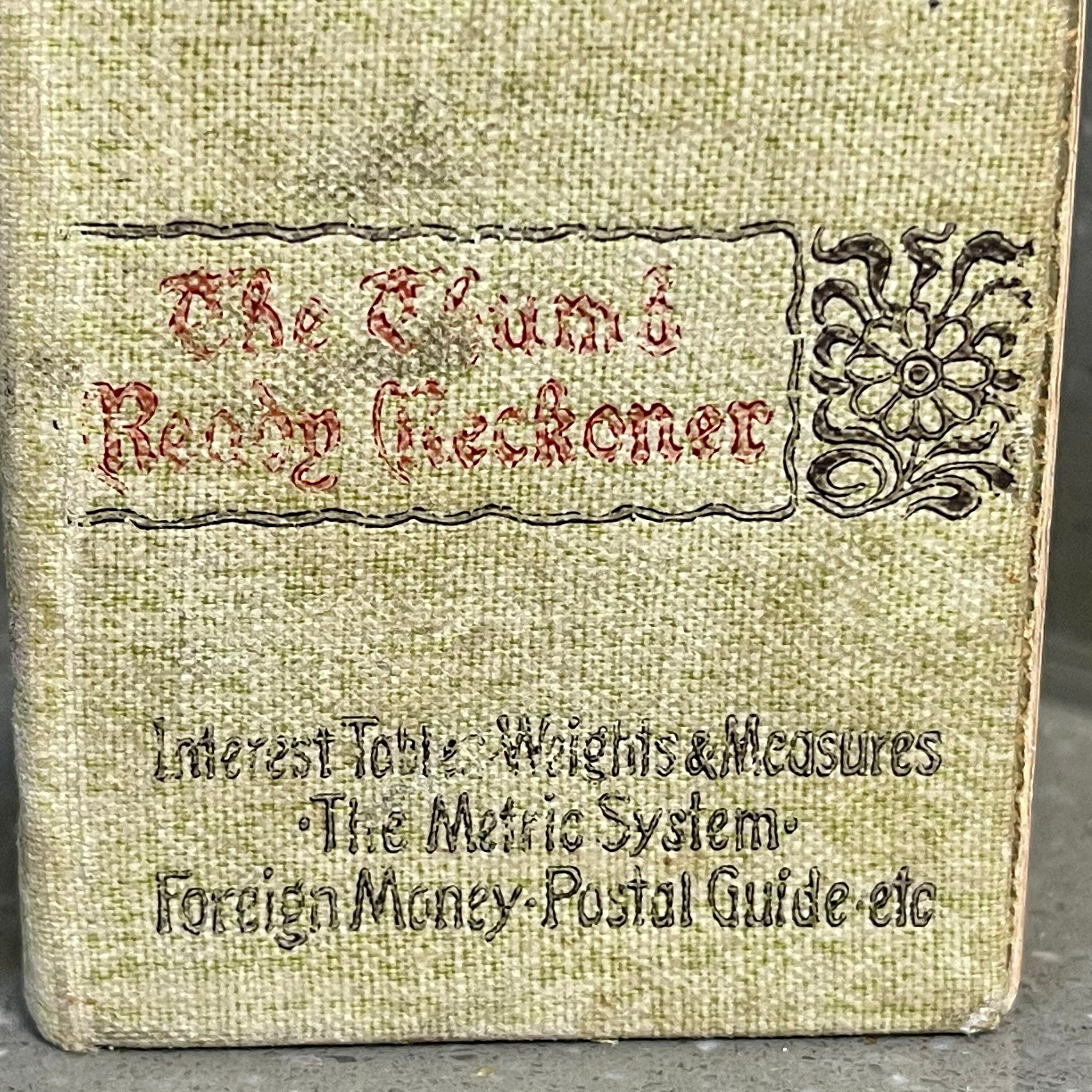 The Thumb Ready Reckoner. Miniature Calculations Book. 1895. | Etsy