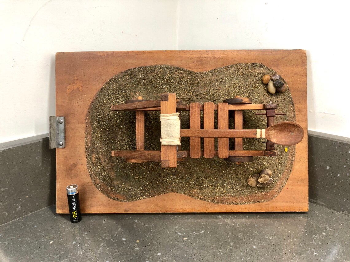 Vintage Handmade Miniature Wooden Catapult in Industrial Carry Case - Etsy