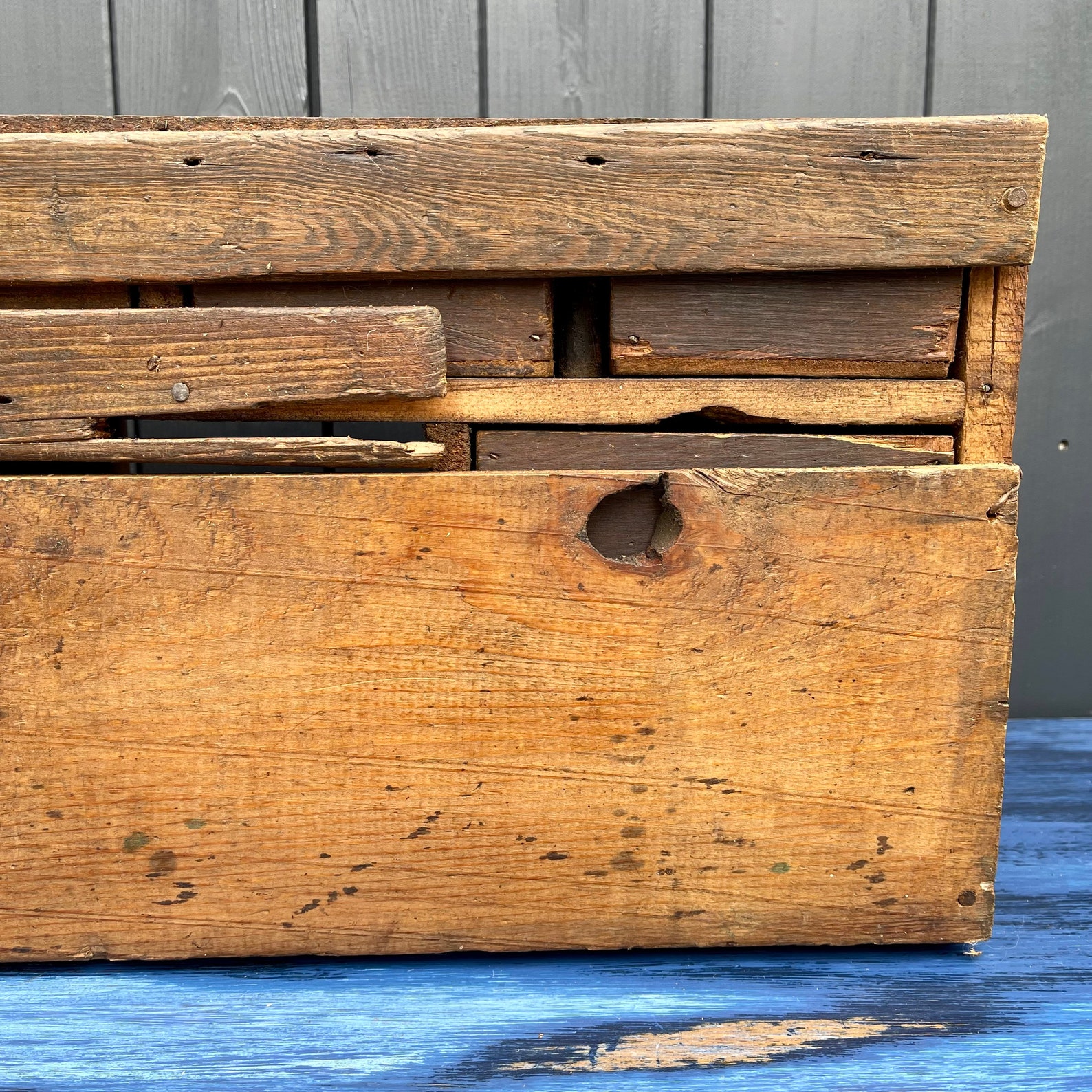 Small Rustic 5 Drawer Chest Made From Wooden Crates - Etsy
