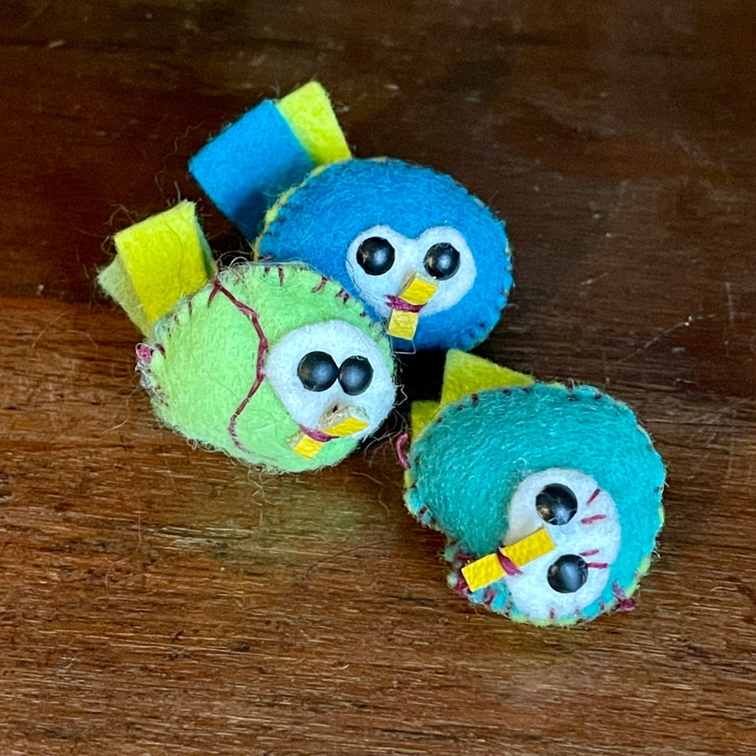 Miniature Handmade Felt Angry Birds With Leather Beaks - Etsy
