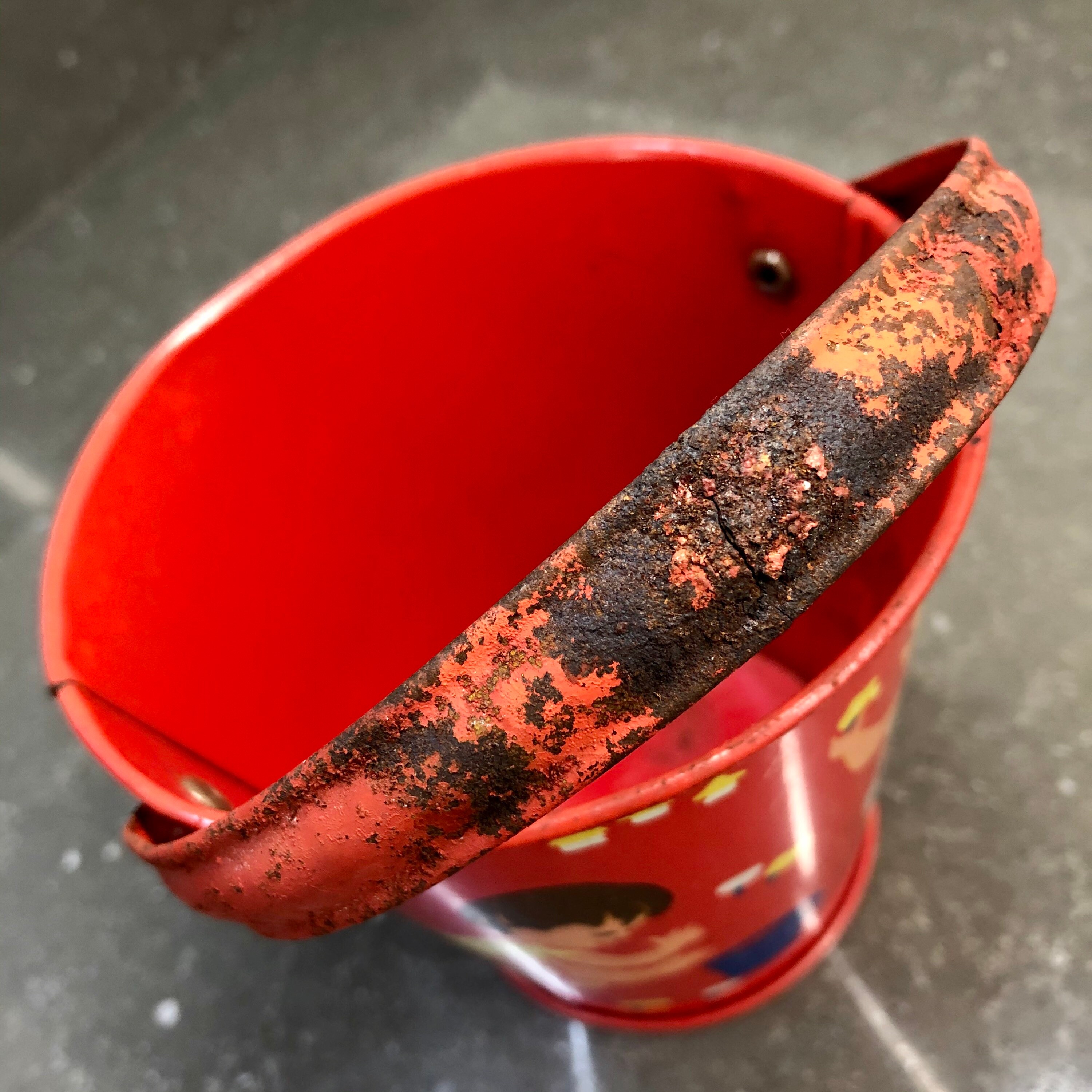 Vintage 1950s Red Miniature Tinplate Seaside Bucket Pail. - Etsy