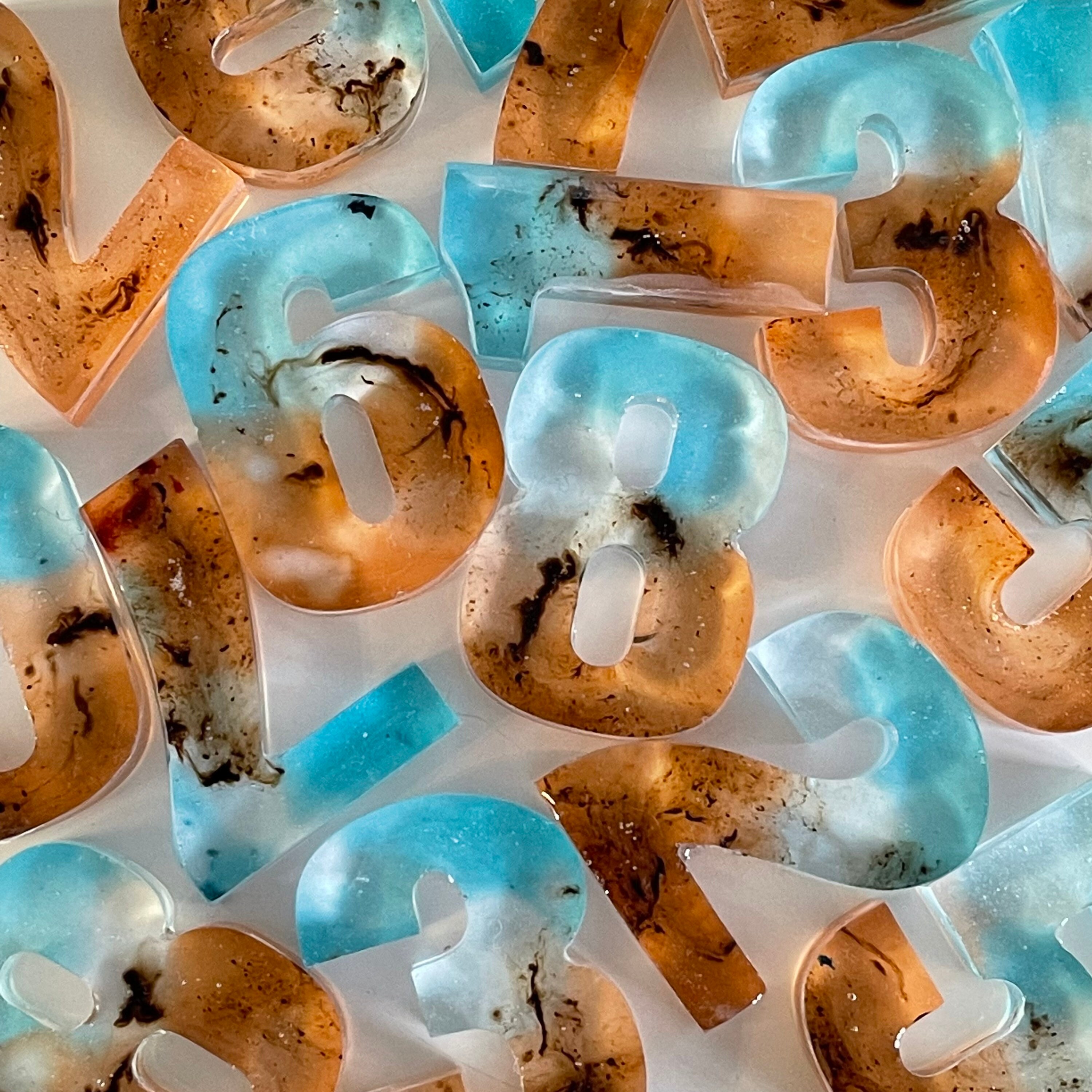 Handmade Resin Numbers With Glow in the Dark Powder - Etsy