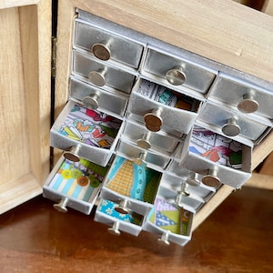 Handmade Miniature Bank of Drawers. Choose Your Style, 15 or 27 ...