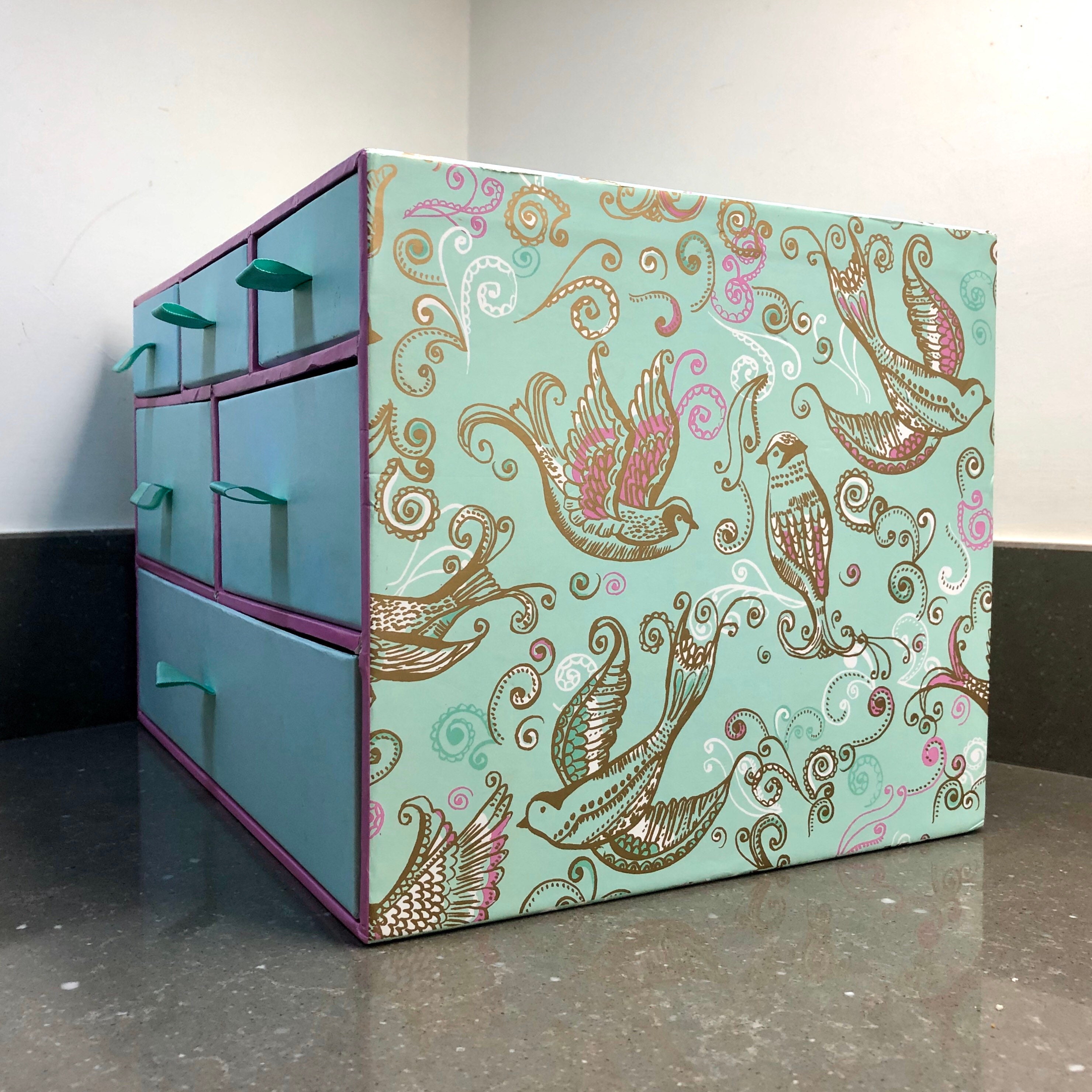 Large Vintage cardboard Desktop Drawers Turquoise And Pink Etsy large-vintage-cardboard-desktop-drawers-turquoise-and-pink-etsy