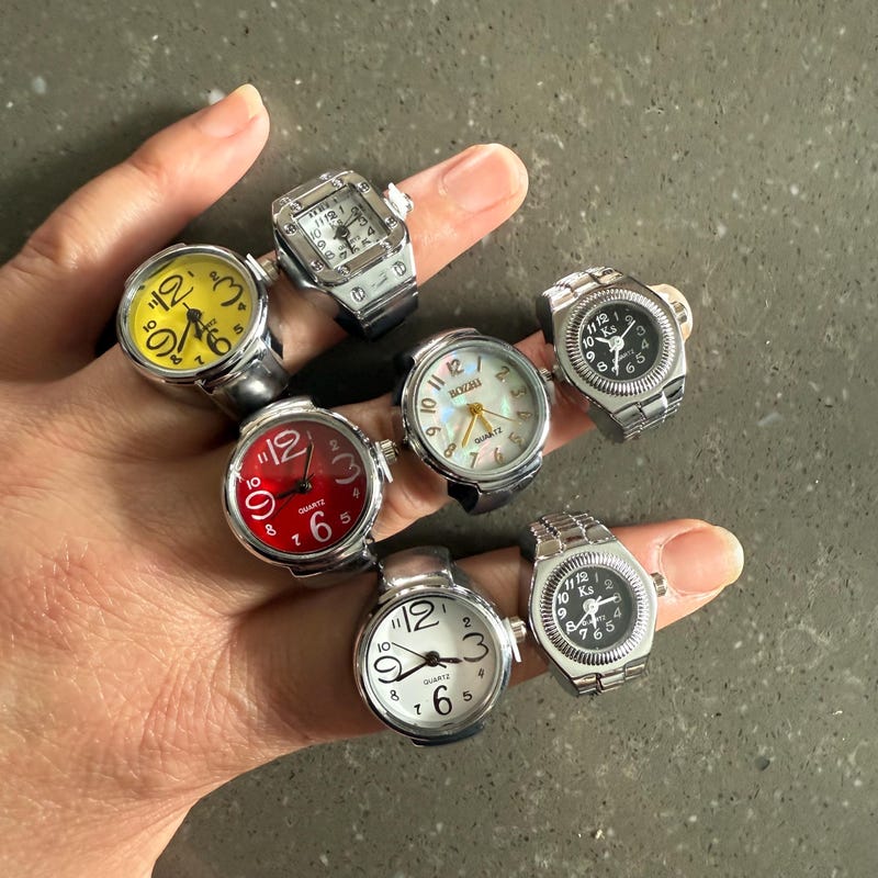Clock Finger Ring - Etsy