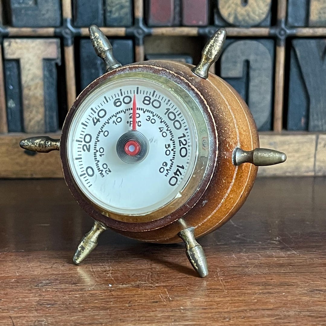 Vintage Miniature Novelty Ship’s Wheel Barometer. Nautical Decor - Etsy