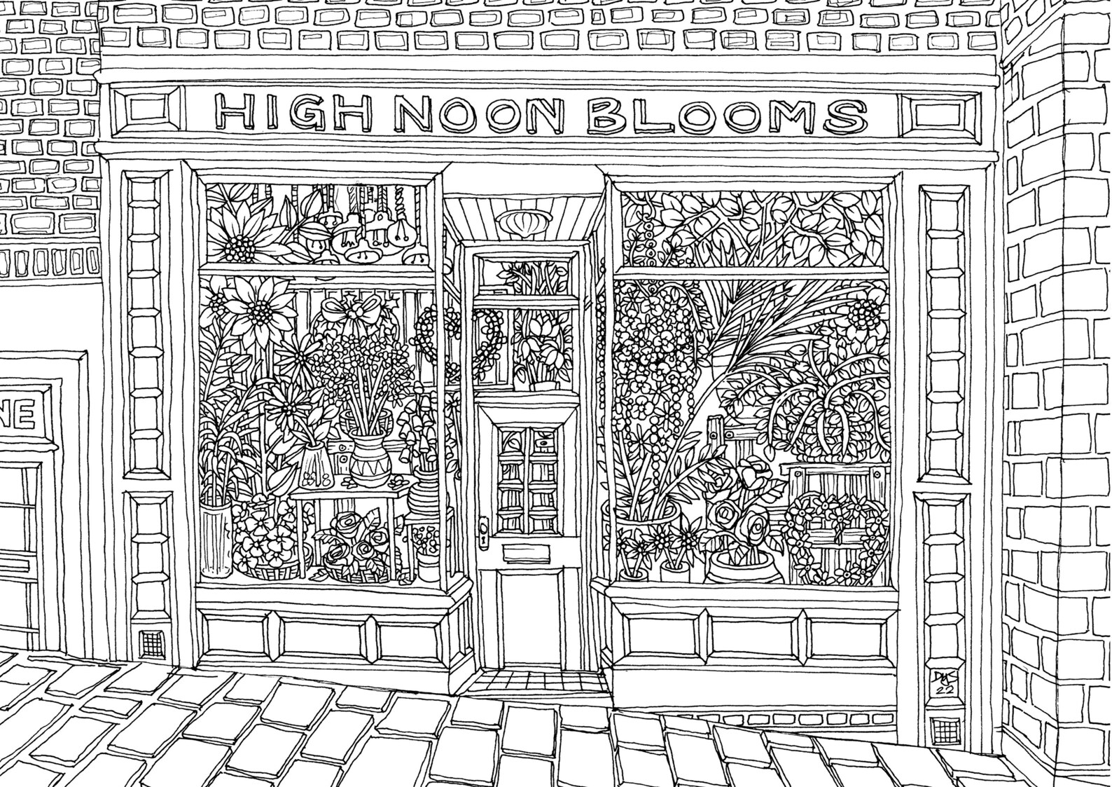DIGITAL DOWNLOAD. 10 X ‘high Street’ Themed Adult Colouring Book. 10 ...