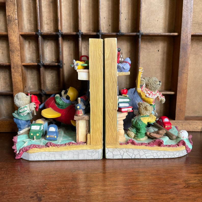 Vintage Toy Box Diorama Bookends - Etsy