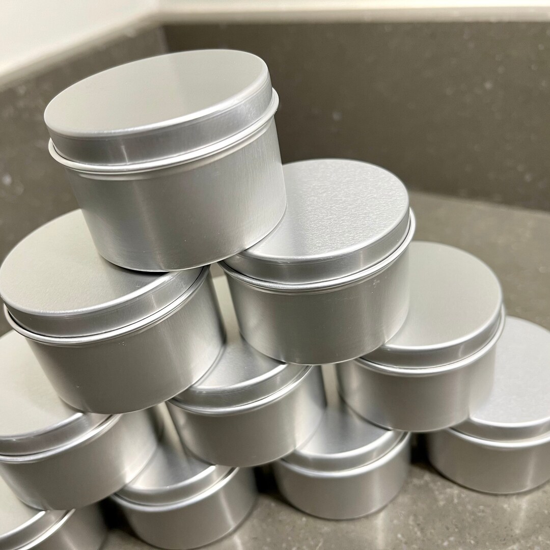 10 Round Metal Gift Tins With Slip Lid. 50x35mm. 50ml Capacity - Etsy