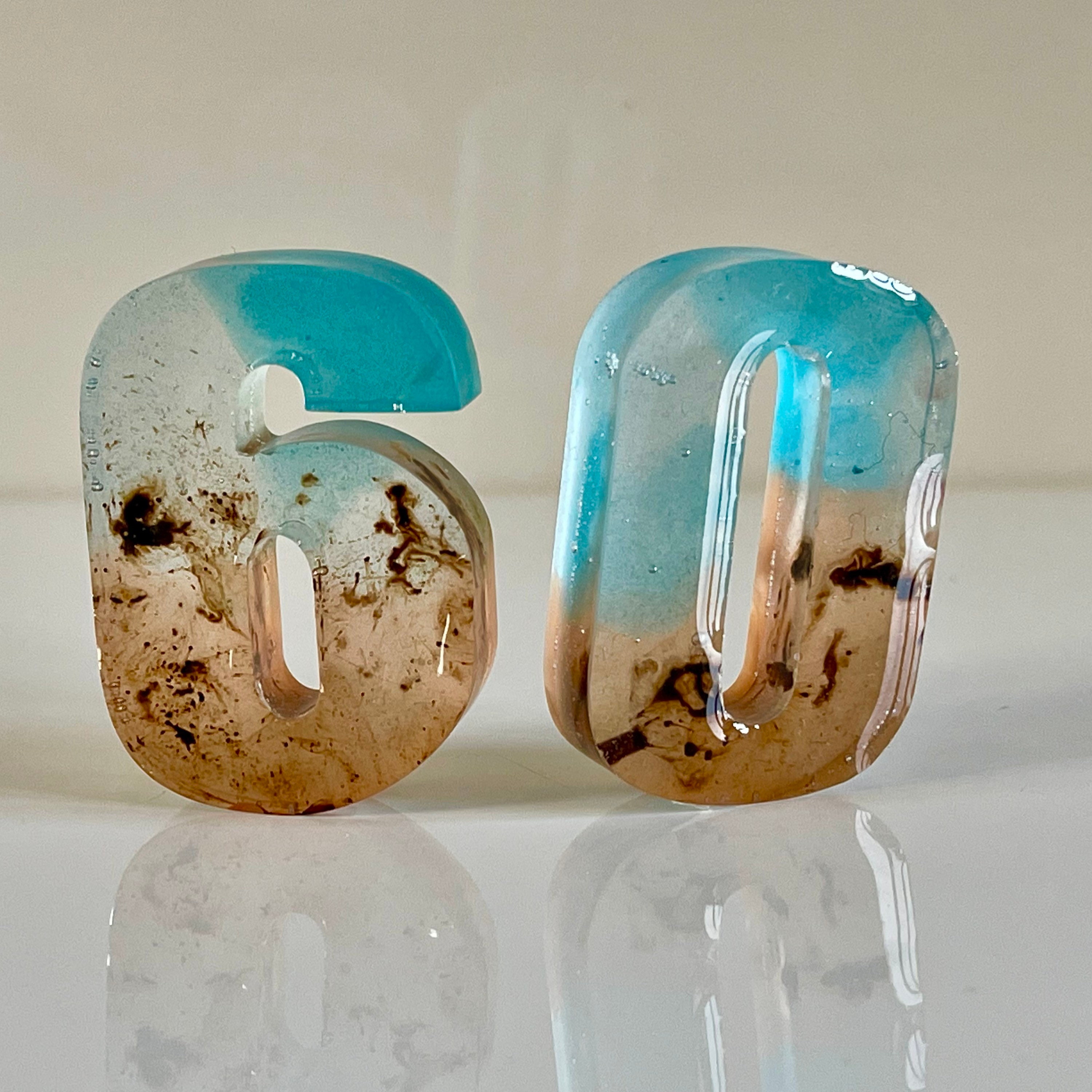 Handmade Resin Numbers With Glow in the Dark Powder - Etsy