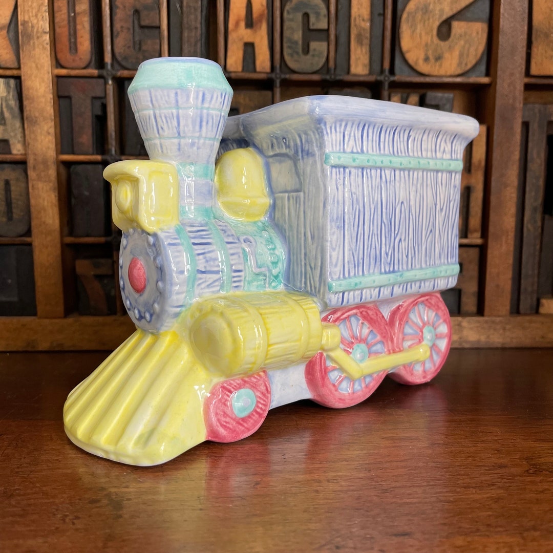 Vintage Style Train Shaped Vase/planter. Nursery Decor - Etsy