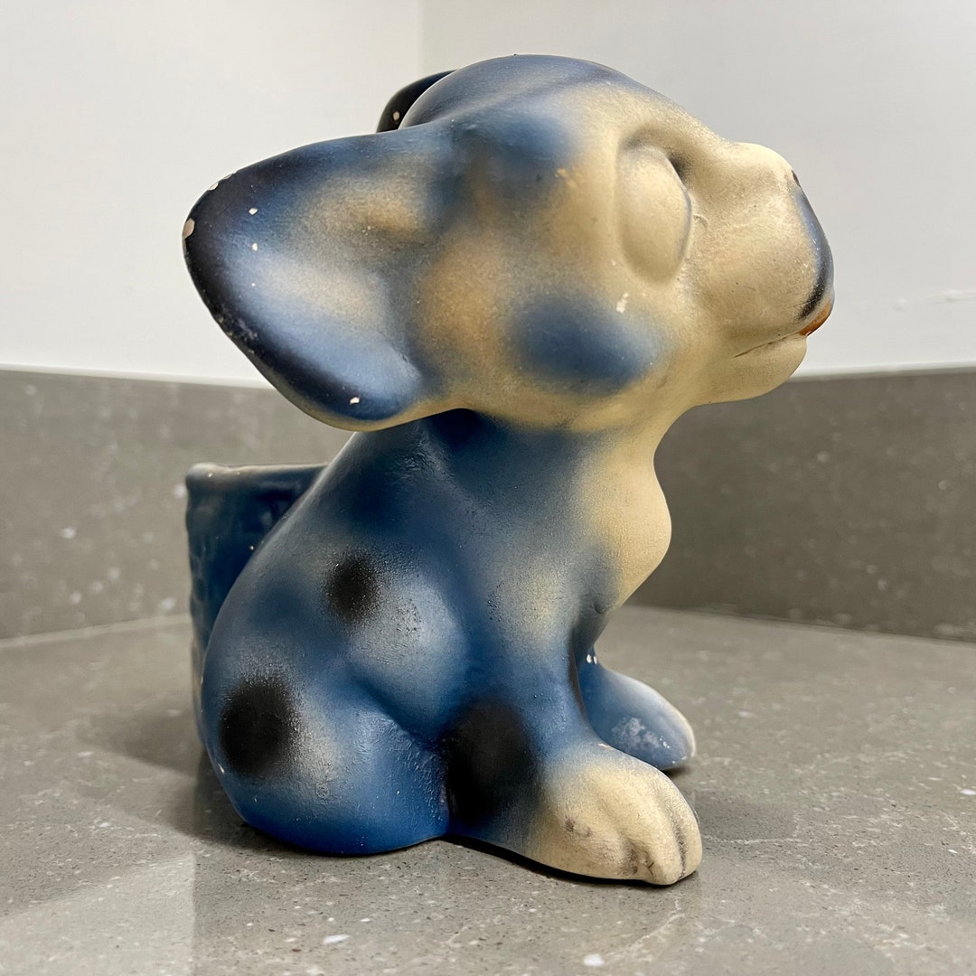 Vintage Kitsch Ceramic Dog Shaped Plant Pot - Etsy