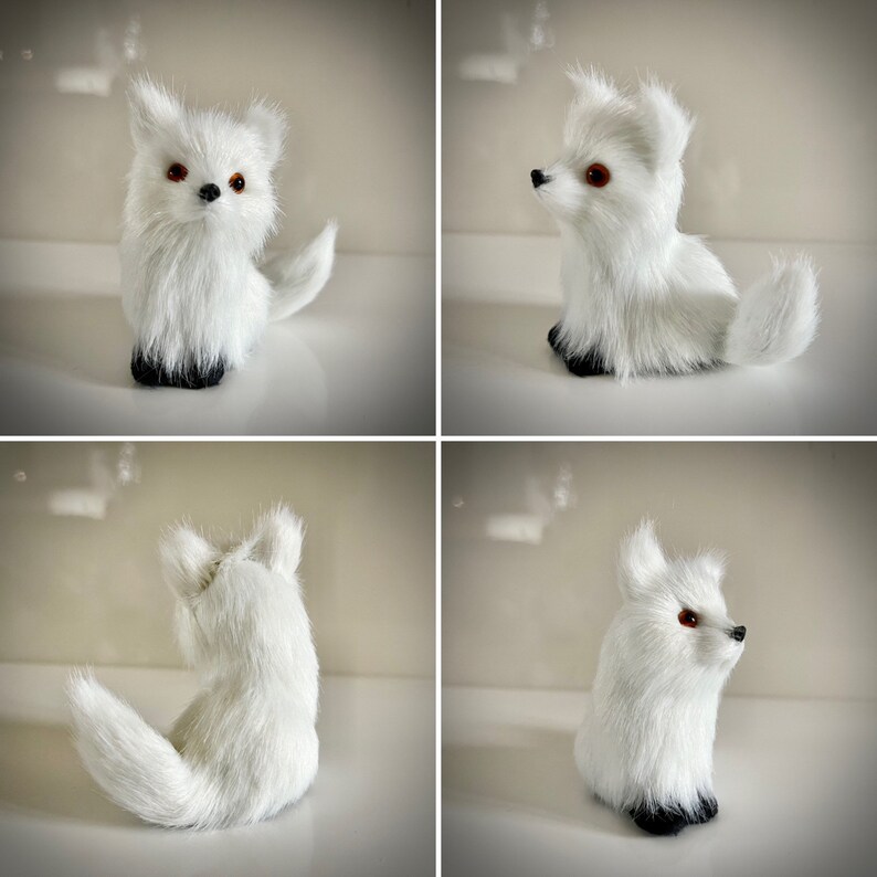 Miniature Faux Fur Snow White Fox. Three Styles - Etsy