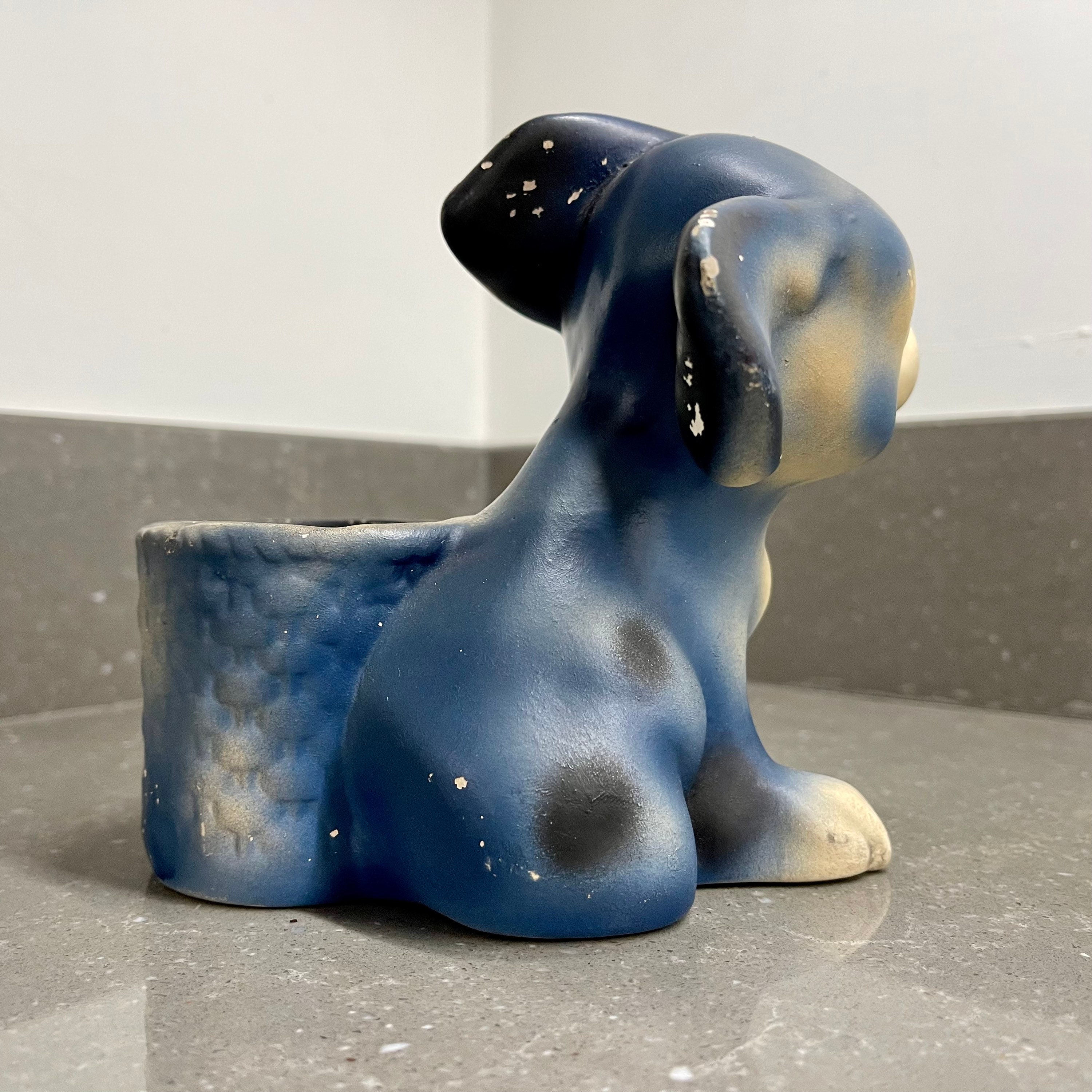 Vintage Kitsch Ceramic Dog Shaped Plant Pot - Etsy UK