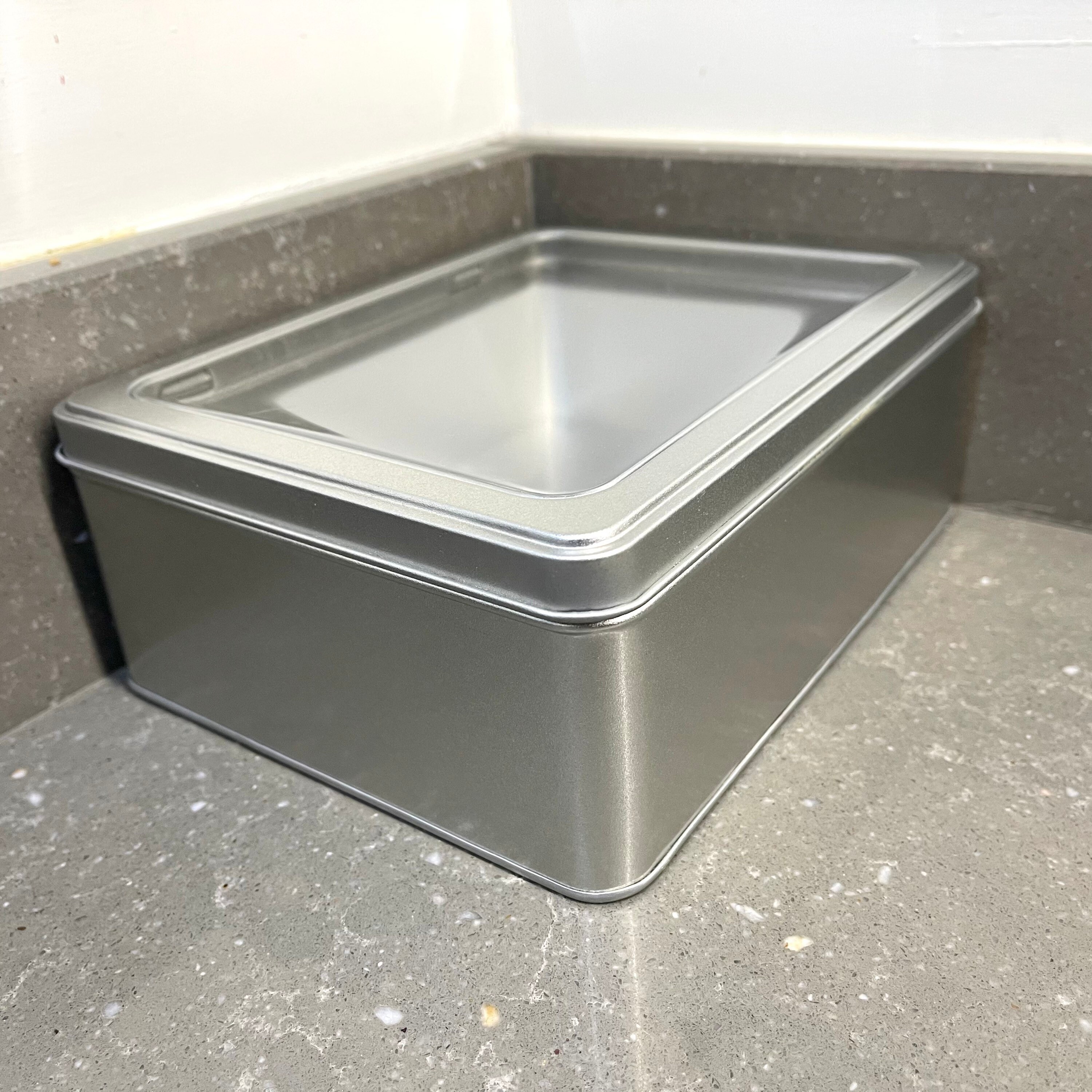 Super Large Rectangular Food Safe Tin With Hinged Window Lid. | Etsy UK
